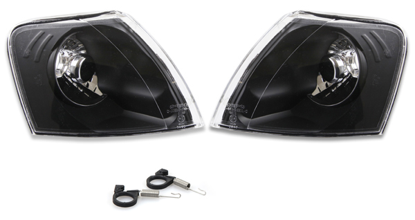 fit 97-00 Volkswagen Passat B5 Clear Corner Lights BLACK PAIR | eBay